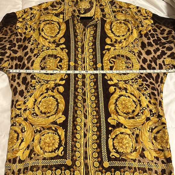 Versace | Shirts | Vintage Gianni Versace Silk Leopard Animal Print ...